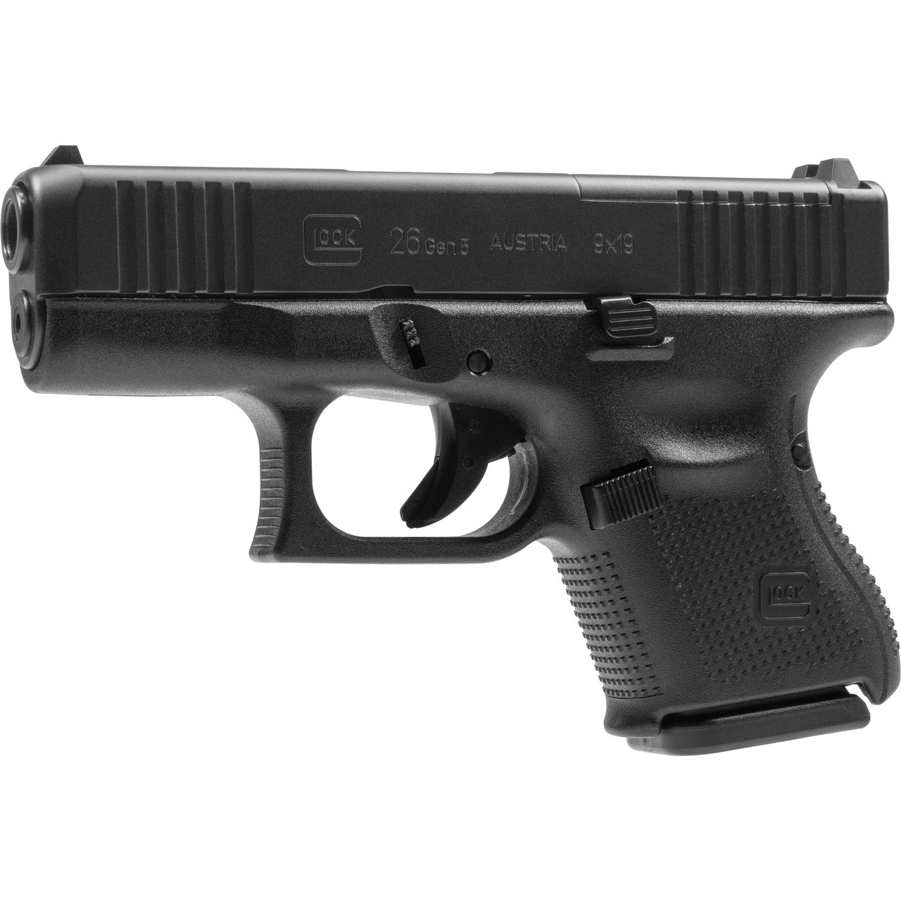Glock G26 Gen 5 M.O.S. 9mm, 3.43" Barrel, Black, Fixed Sights, 10rd ...